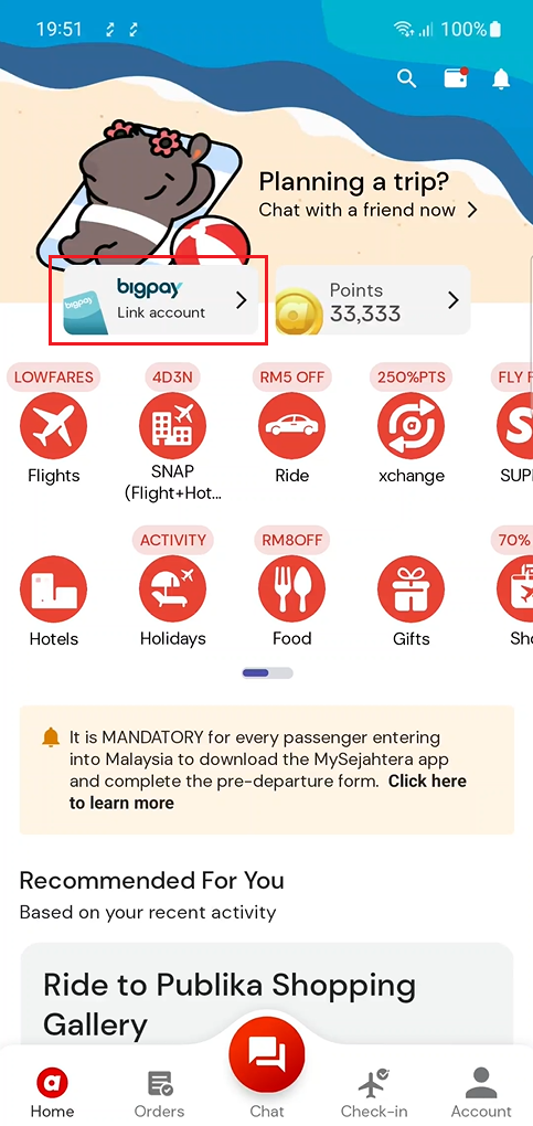 [AirAsia MOVE x BigPay] How do I link my BigPay account on AirAsia MOVE ...